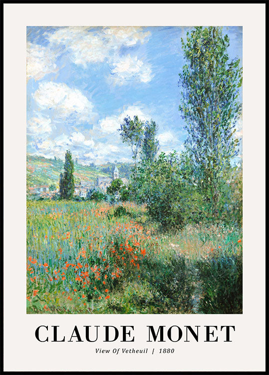 View of Vetheuil 1880 by Claude Monet Poster | Posterbox